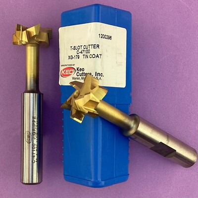 KEO T-Slot Cutter .881” X .409" X 1/2” Shank M-4 TiN Staggered Tooth🎯 ...
