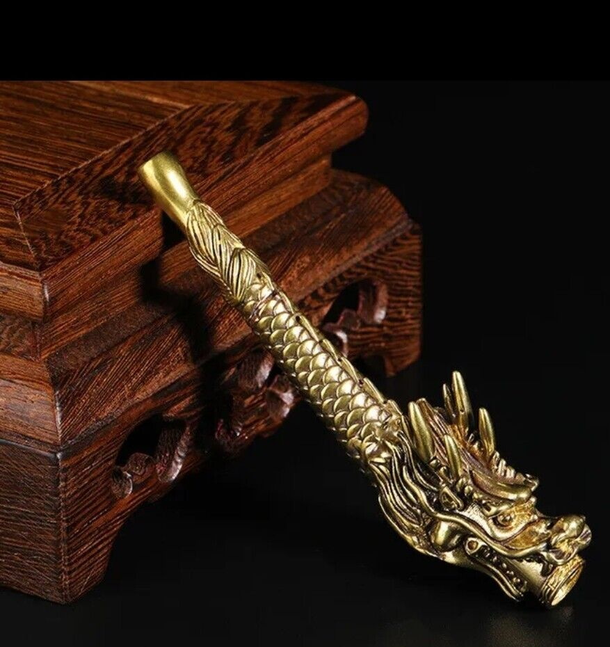 Vintage Brass Chinese Dragon Cigarette Holder Pipe RAA | eBay
