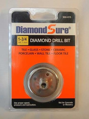 1-3/4" DiamondSure Diamond Drill Bit Glass Tile Granite Ceramic ...