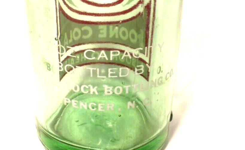 vintage ACL Soda Bottle: green DANIEL BOONE COLA of SPENCER, N.C. - 7 ...