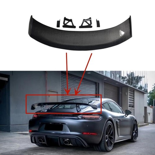 Fits Porsche 718 981 987 Boxster Cayman GT4 Style Carbon Fiber Rear ...