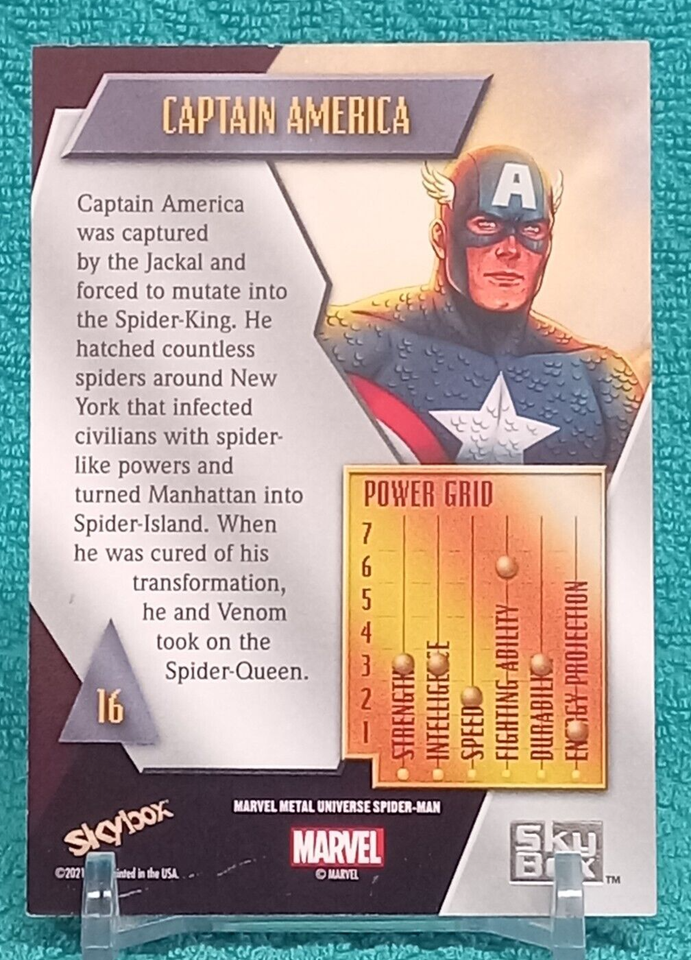 2021 Marvel Metal Universe Spider-Man Captain America Base Card #16 | eBay