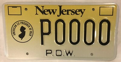 NJ PRISONER OF WAR POW license plate MIA EPW PW Missing Action Vietnam ...