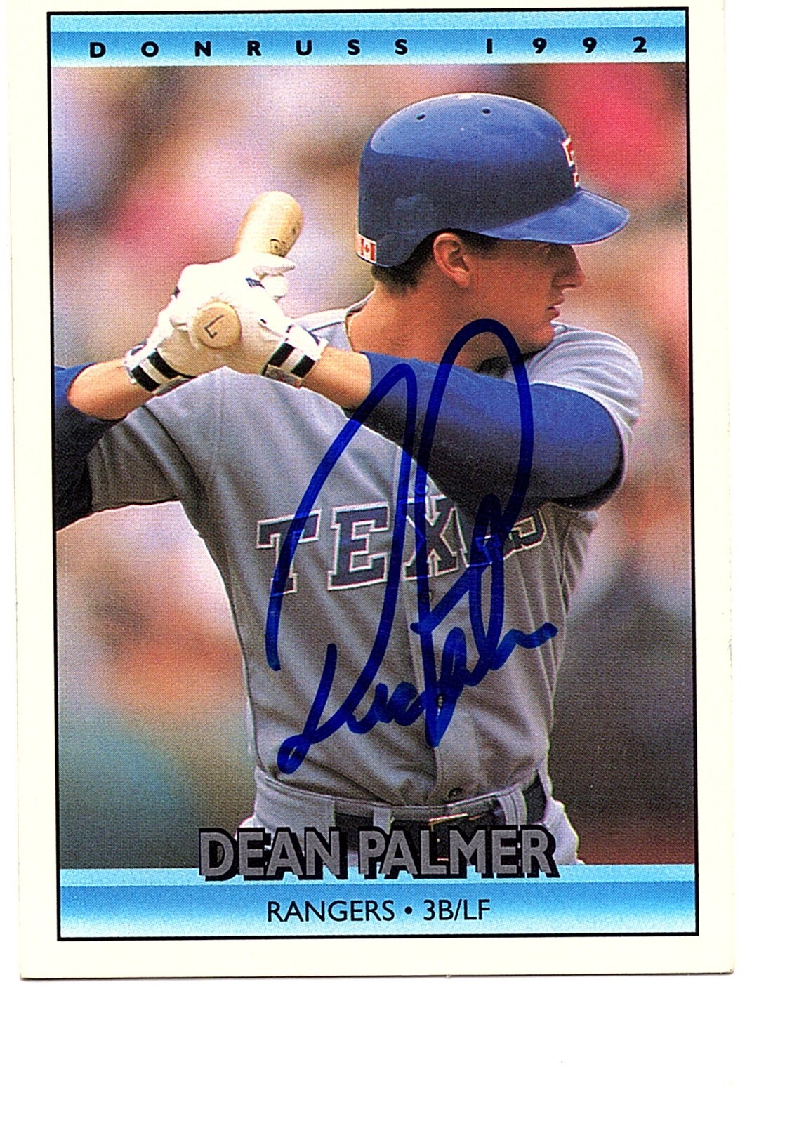 Dean Palmer Autograph On A 1992 Donruss - Texas Rangers | eBay