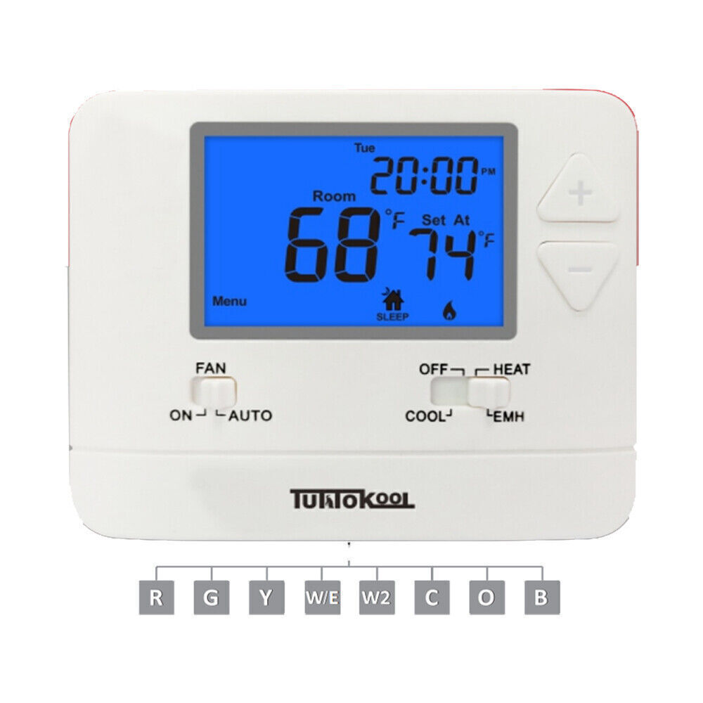 Tuttokool Wi-Fi Digital Thermostat Heat&Cool Terminal Blocks TK-701W TK ...