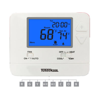 Tuttokool Wi-Fi Digital Thermostat Heat&Cool Terminal Blocks TK-701W TK ...