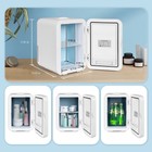 Portable Mini Firdge Cosmetics Firdge w/ LED Mirror Table Top Ice Box ...