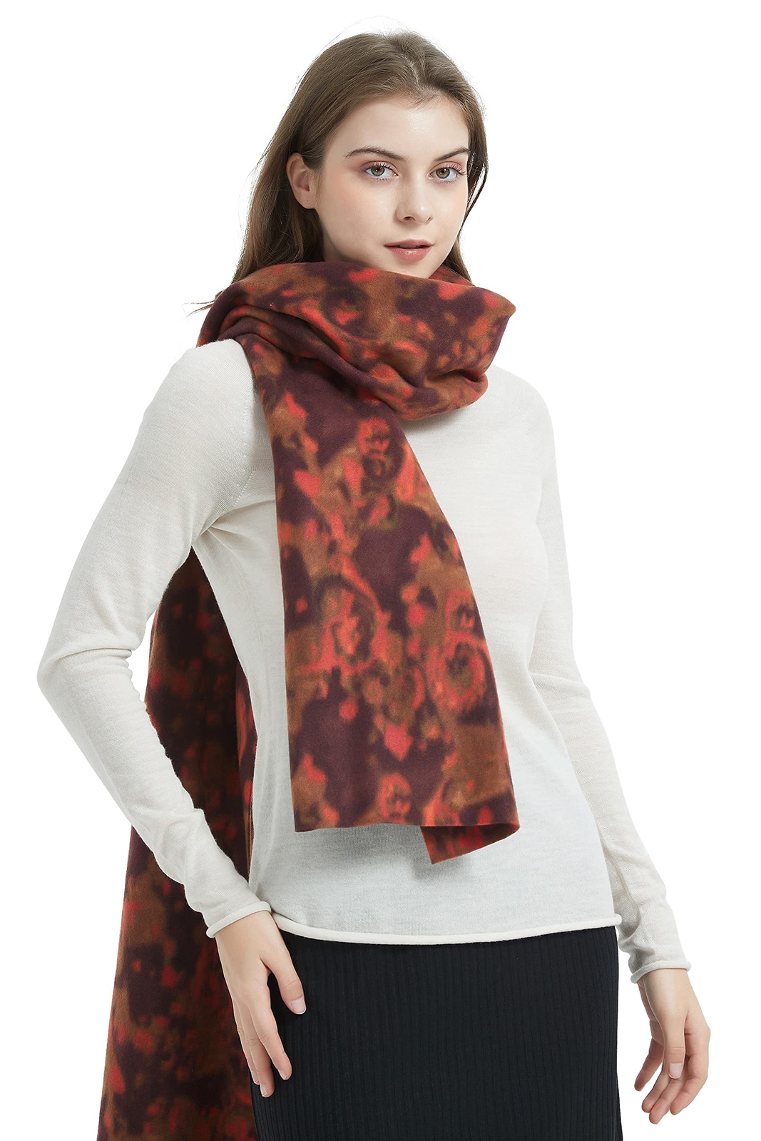 Long Plaid Blanket Scarf Casual Shawl Wraps Warm Winter Scarf for Women ...