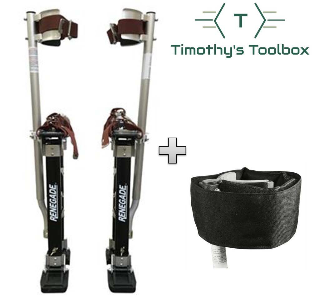 Renegade Pro Drywall Stilts 18" - 30" + Padded Comfort Straps | eBay