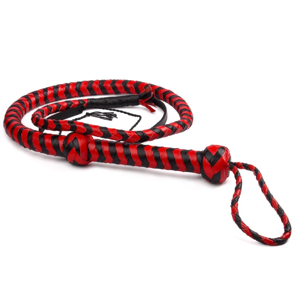 Indiana Jones Genuine Leather Red/Black 6 Ft, 8 Ft Bull Whip | eBay