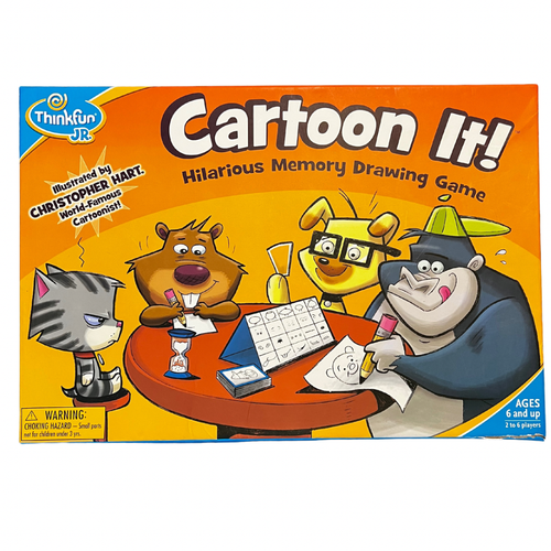 Cartoon It! Hilarious Memory Drawing Sketch Artist Board Game Think Fun ...