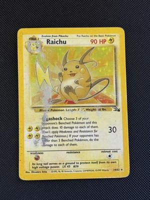 Pokémon TCG Raichu Fossil 14/62 Holo Unlimited Holo Rare | eBay