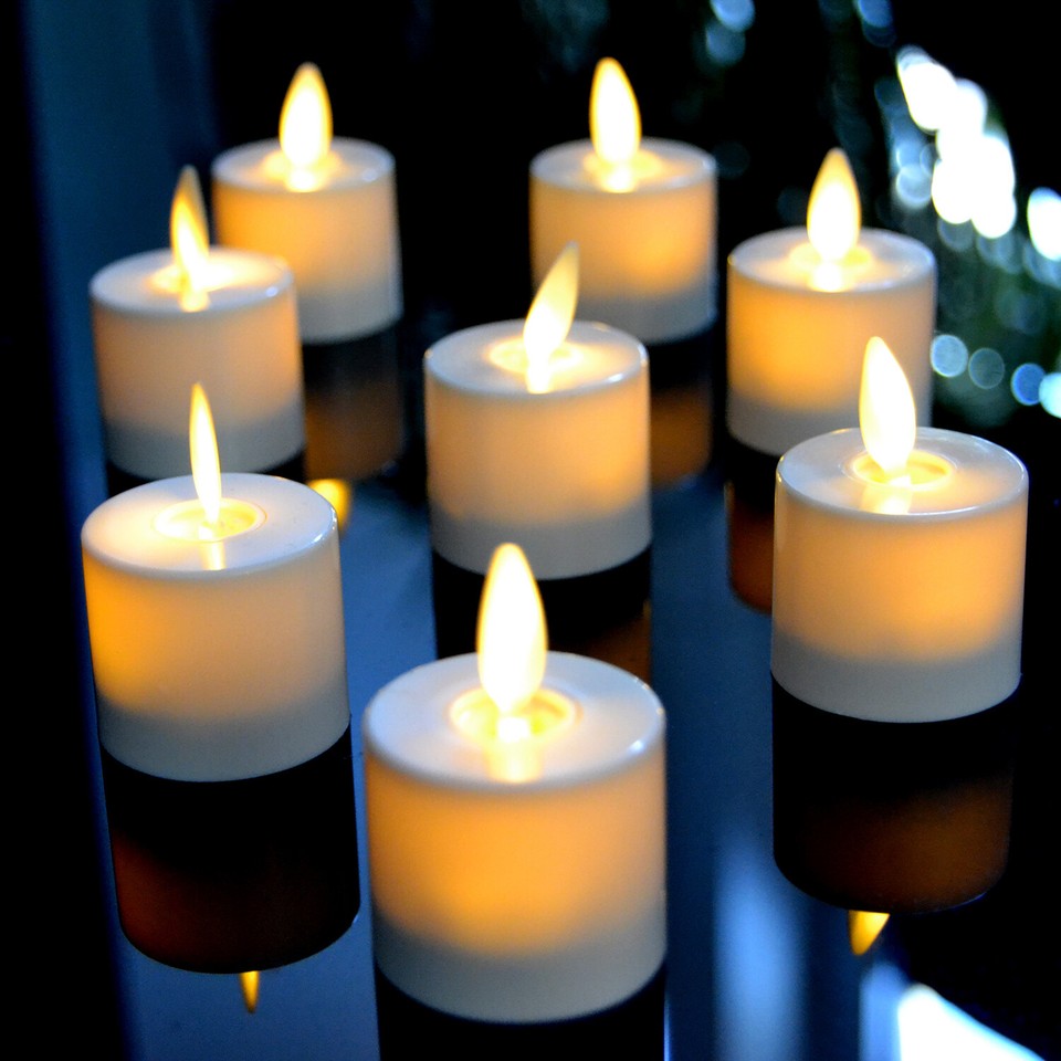 Luminara Flameless Moving Wick Tealights Candles Remote LED Tea Light ...