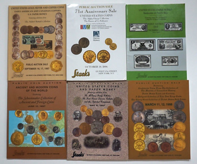 Lot of 6 Stack's Auction Catalogs United States Coins and Paper Money ...