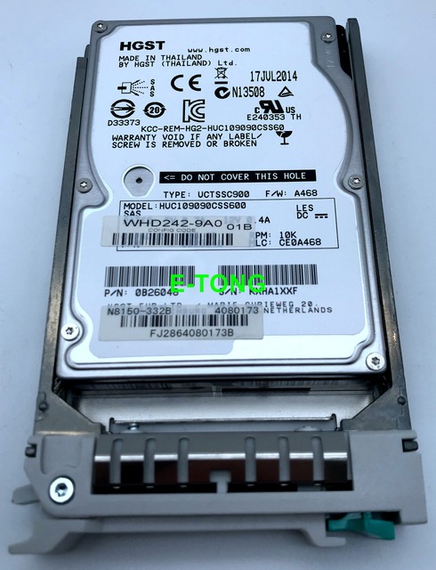 NEC N8150-332B 900GB SAS 10K 6Gb/s 2.5" HGST HUC109090CSS600 whit Tray ...