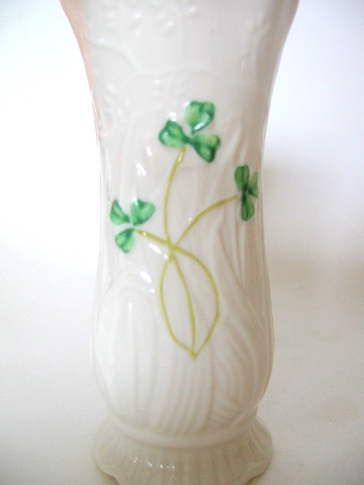 Irish Porcelain Shamrock Vase Belleek Signed 4 Inches Model 2071 | eBay