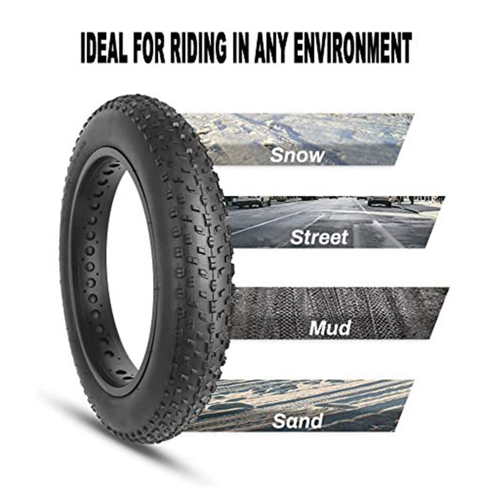 Bike Tire 20x3 in Tire For Fat Tire Bike and Ebike Off Road Knobby Tire ...