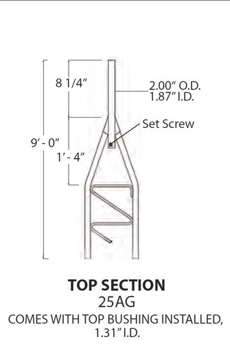 ROHN 25G 20' Self Supporting Tower with 25AG Top Section with Set Screw ...