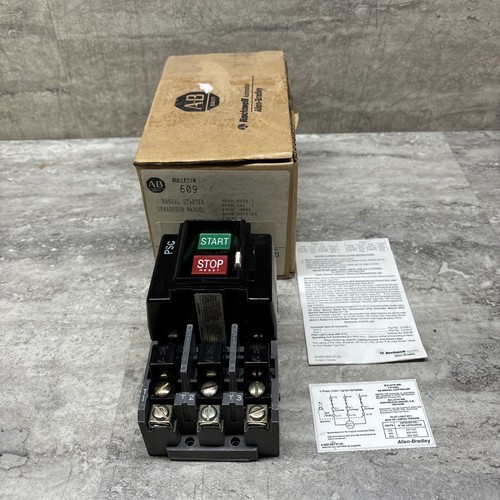 Allen Bradley 609-BOW Manual Motor Starter W/ W41 Overload Elements ...