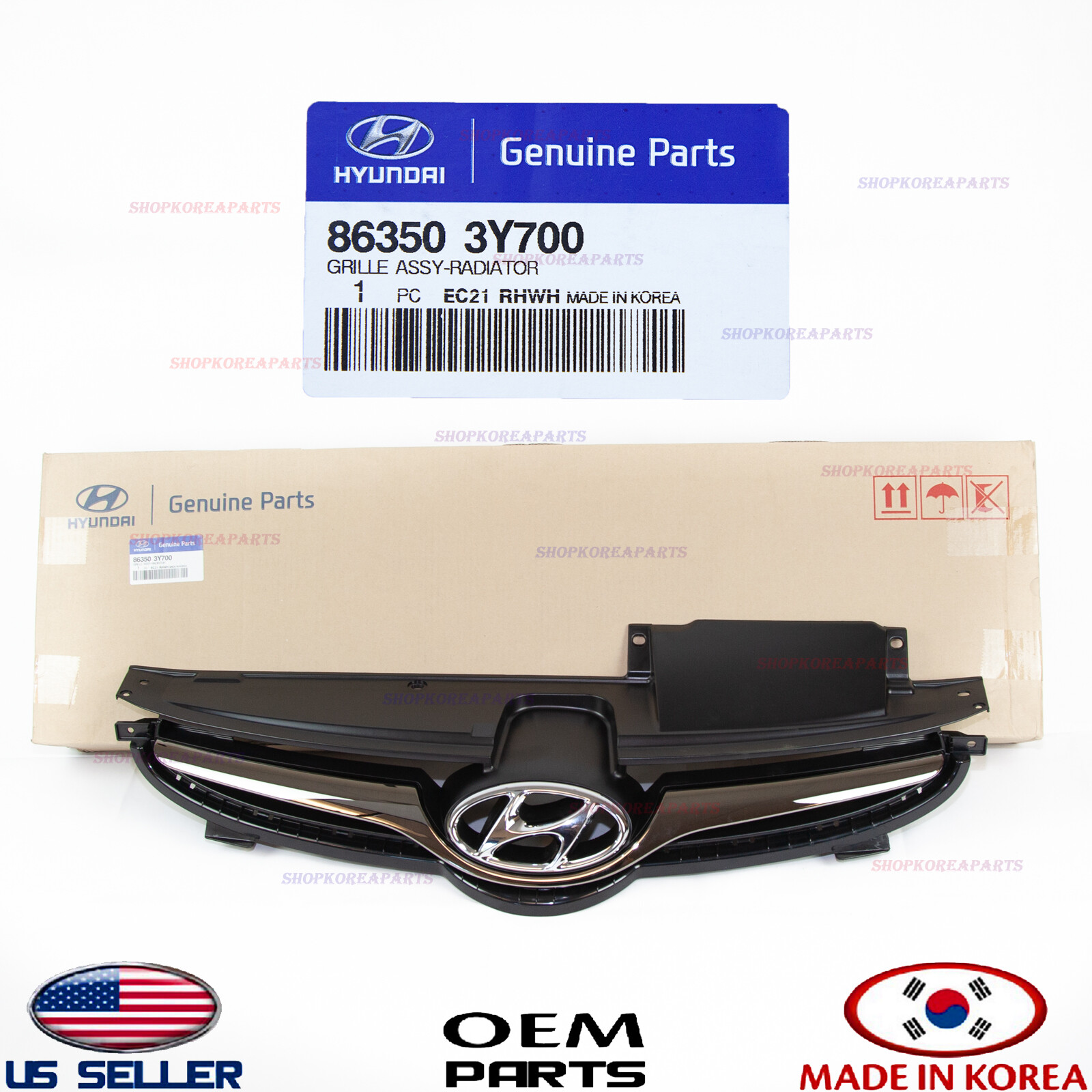 Upper Grille Hyundai Elantra 2014-2016 86350-3y700 Original2 for sale ...