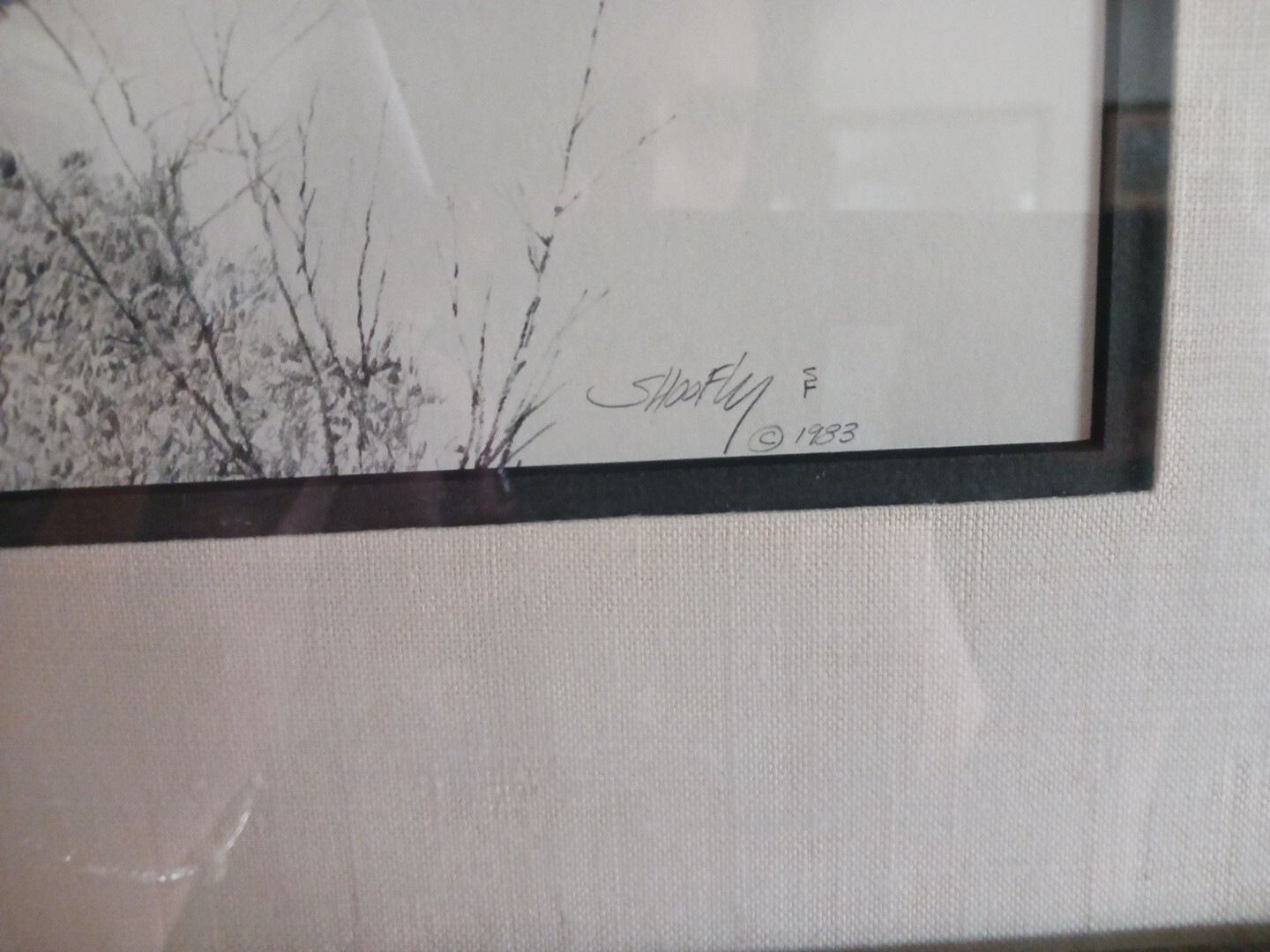 Robert"Shoofly"Shufelt Framed Titled & Signed Look'n For Shadows ...