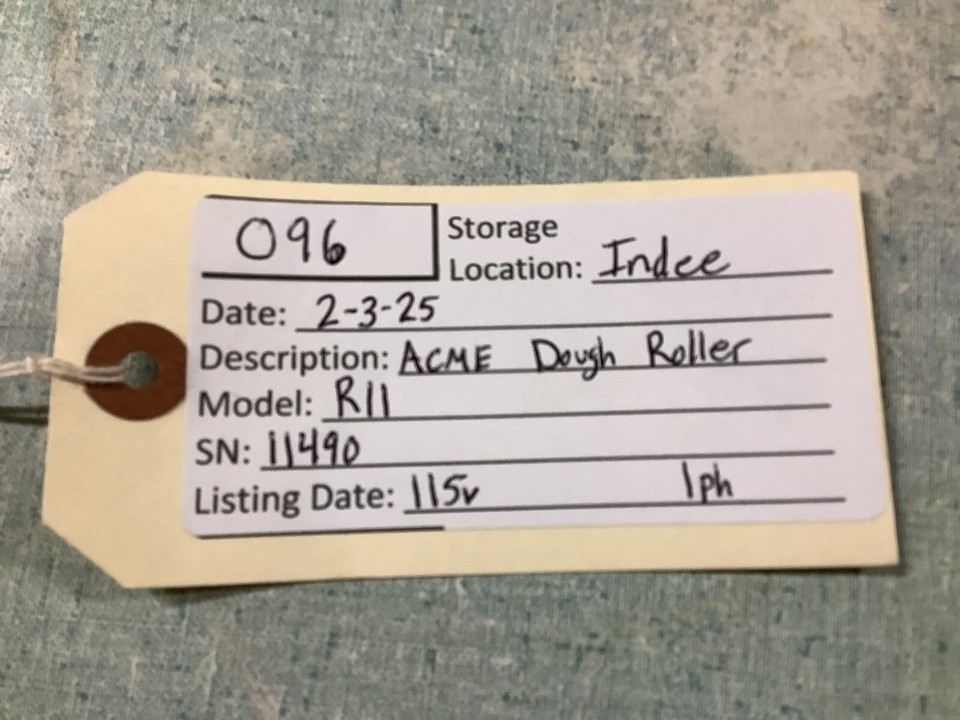 Dough Roller 20" Acme MR11 115V 1ph Tested | eBay