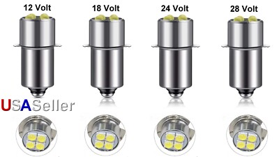 Flashlight 4 led bulb 12v 18v 24v 28v 4watt P13.5S PR12 PR18 PR24 PR28 ...