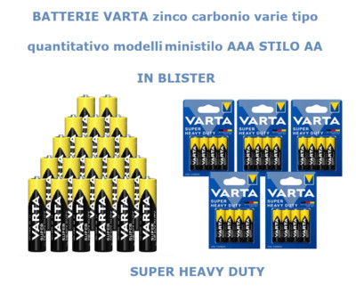 Batterie Stilo AA Ministilo AAA Varta SUPER HEAVY DUTY Pile in blister ...