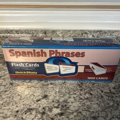 BarCharts Quick Study Spanish Phrases 1000 Flash Cards Reference Language F2 NEW | eBay