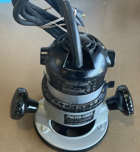 EUC Porter Cable Router Heavy 1002 Duty Motor w/1001 Base 120V 6.5A USA ...
