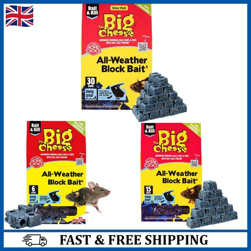 Blocks STV Big Cheese All-Weather Poison Bait Rat Mouse Mice Rodent ...