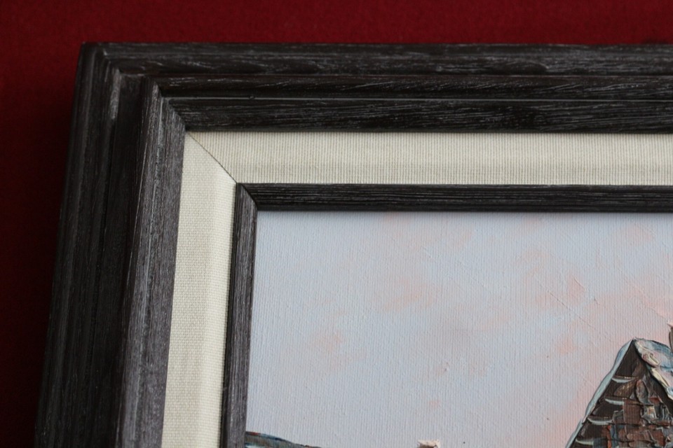 Vintage Original Oil Painting. Signed. Max Savy. Harbor Scene With ...
