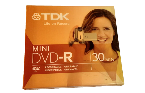 4 TDK Mini DVD-R 30 Minute Recordable Camcorder Disc 8cm DVD-R/RW NEW ...