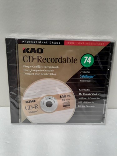 KAO CD-Recordable 74 Minutes 650mb New | eBay