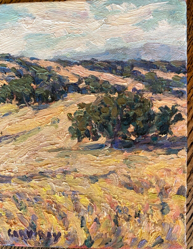 Gary Ray "Summer Oaks" Signed Oil on Board Plein Air California ...