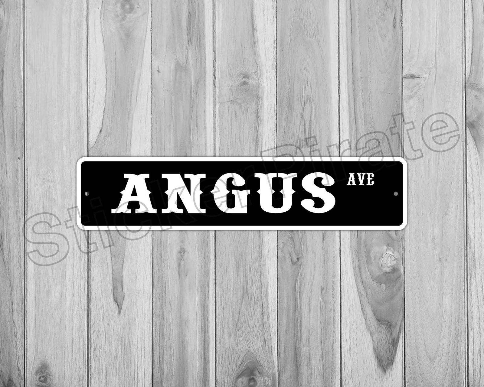 *Aluminum* Angus 4" x 18" Metal Novelty Street Sign SS 314 | eBay