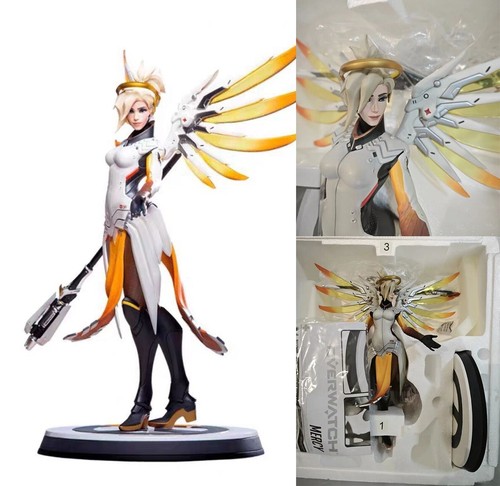 Blizzard Overwatch OW Mercy Angela Ziegler 35CM Statue Model FIGURES In ...