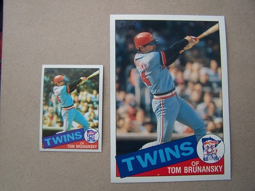 TOM BRUNANSKY 1985 Topps & Super Baseball 5x7 Jumbo Card Lot MINNESOTA ...