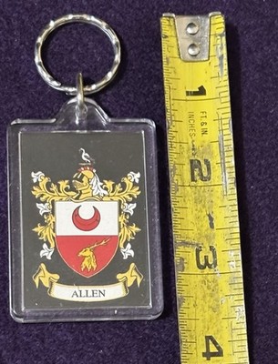 Vintage Keychain ALLEN Named Key Crest Key Chain Ring | eBay