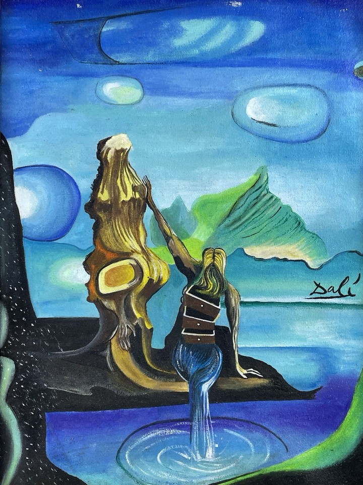 Salvador Dali Oil On Canvas (Handmade) signed and stamped Framed | eBay