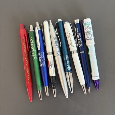 Vintage Pharmaceutical Drug Rep Pens Lot Promotional And A Harvard And ...