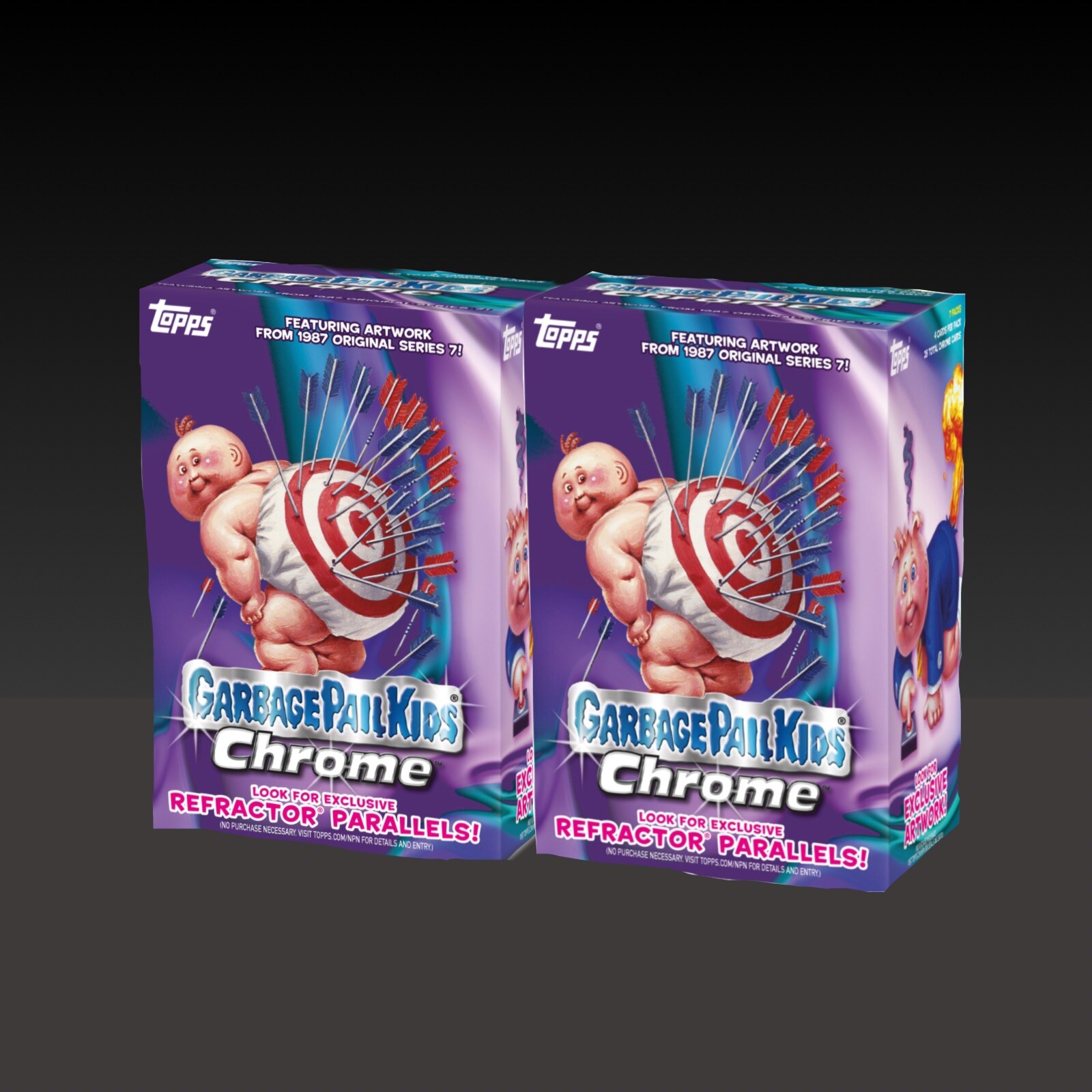 2024 TOPPS GARBAGE PAIL KIDS CHROME 7 FACTORY SEALED (2) LOT BLASTER ...