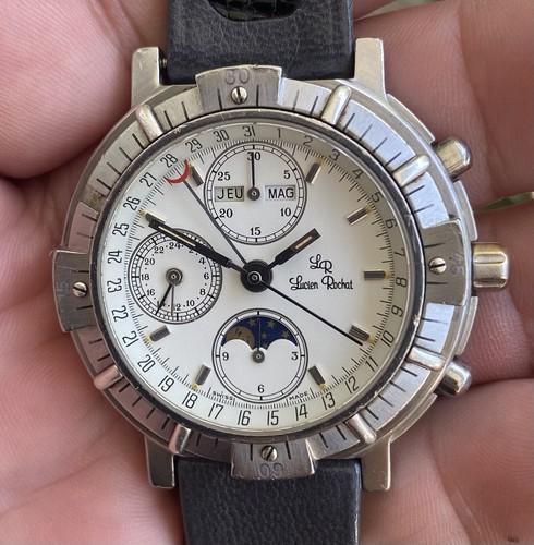 Lucien Rochat 7500 Eta 7751 Chronograph Moonphase watch working ...