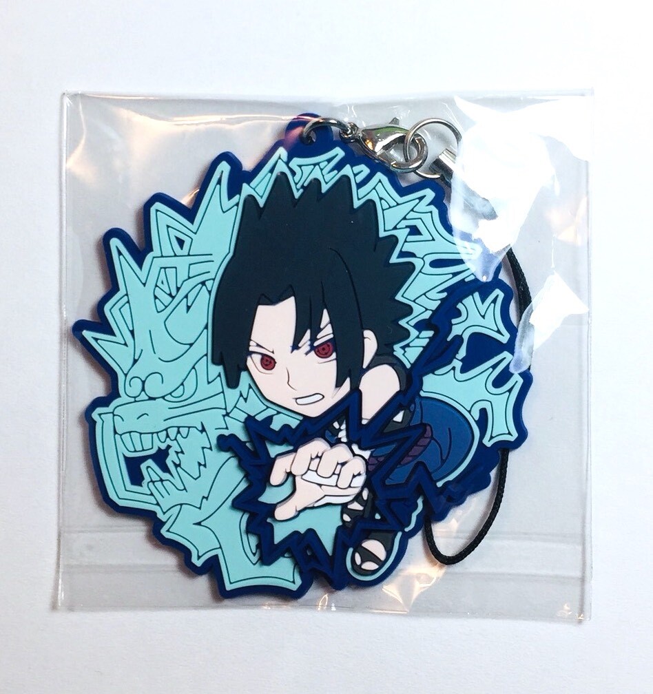 Sasuke Uchiha Rubber Strap Charm Keychain Anime Japan NARUTO-Shippuden ...