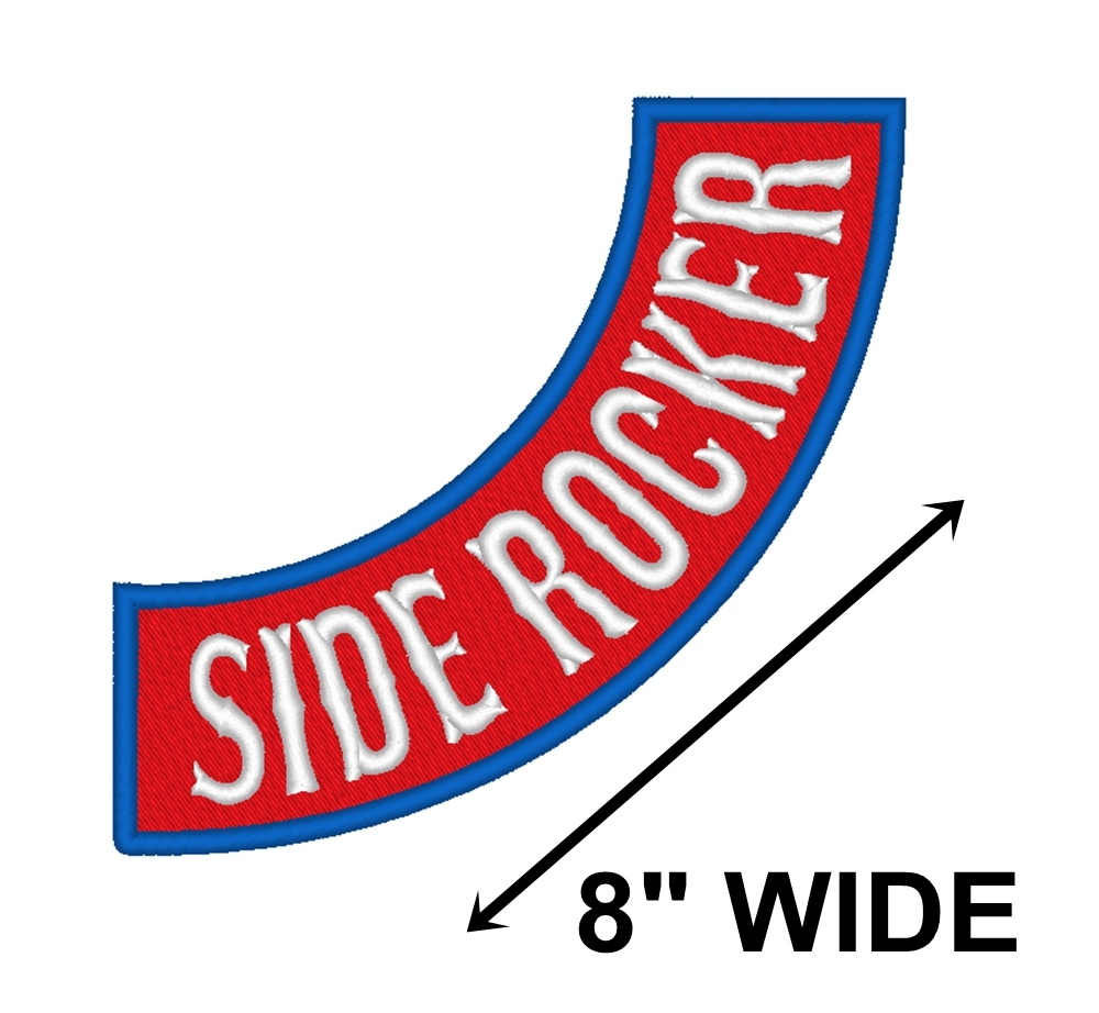 Custom Embroidered Side Rocker Vest Patch Motorcycle Biker Patch Club ...