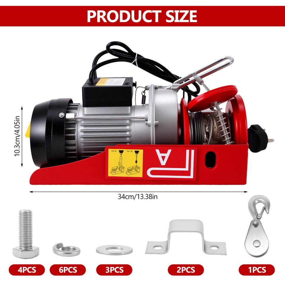 250kg Electric Winch Scaffold Hoist Winch Crane Workshop Garage Lifting ...