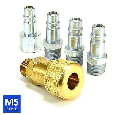 Foster 5 Series Brass Quick Coupler 1/2 Body 1/2 NPT Air Hose and Water ...