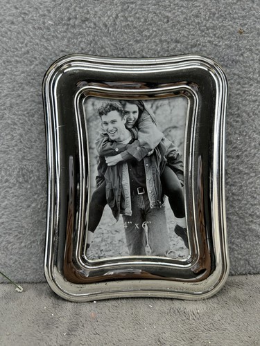 Silver Plated Solid Frame Polished Frame Holds 4"X6” Ornate - Has ...
