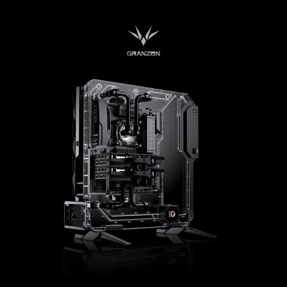 Granzon G20 Open Frame Chassis Distro Plate Water Cooling Case Chassis ...