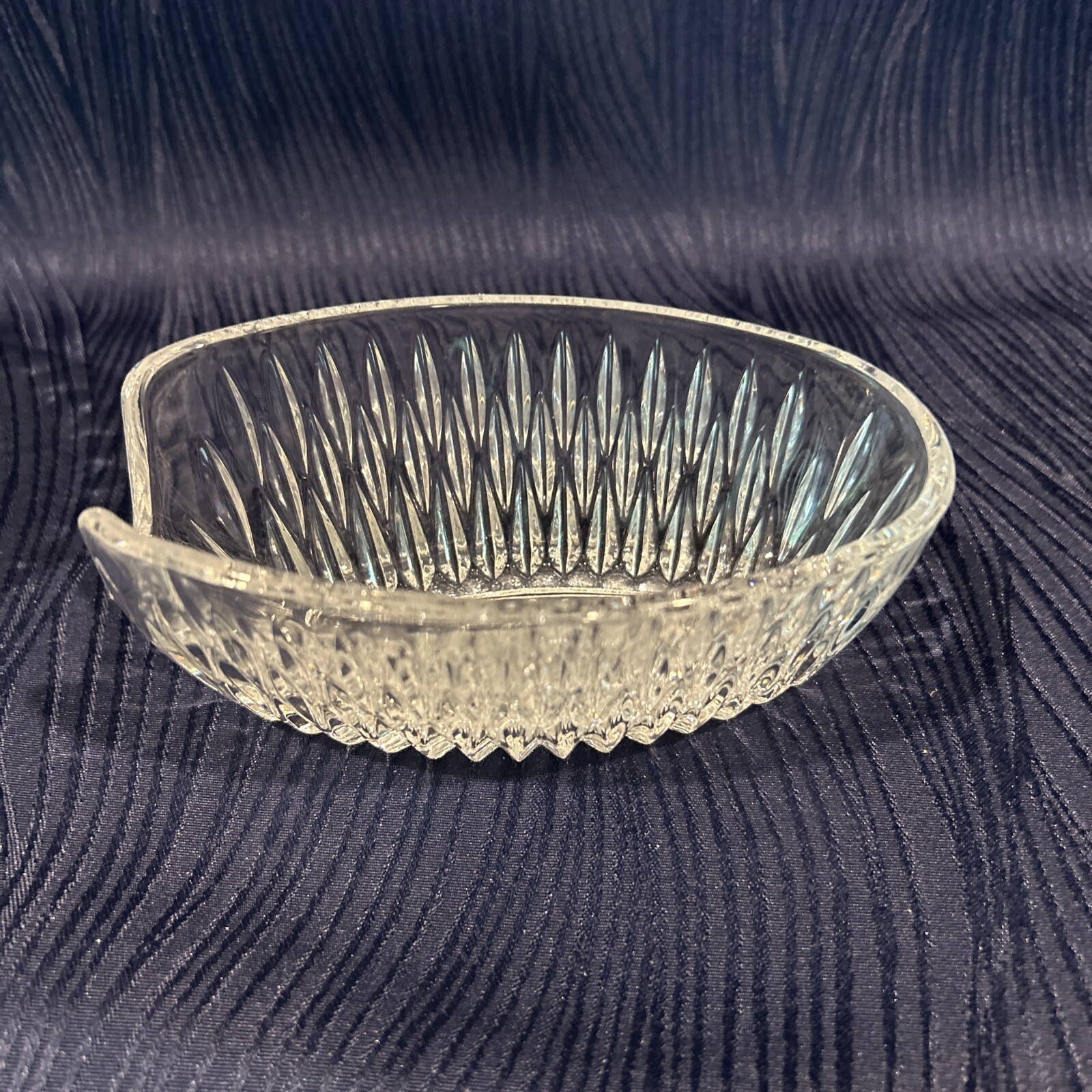 Princess House Royal Highlight Lead Crystal Oval Bowl & Spoon/Fork ...